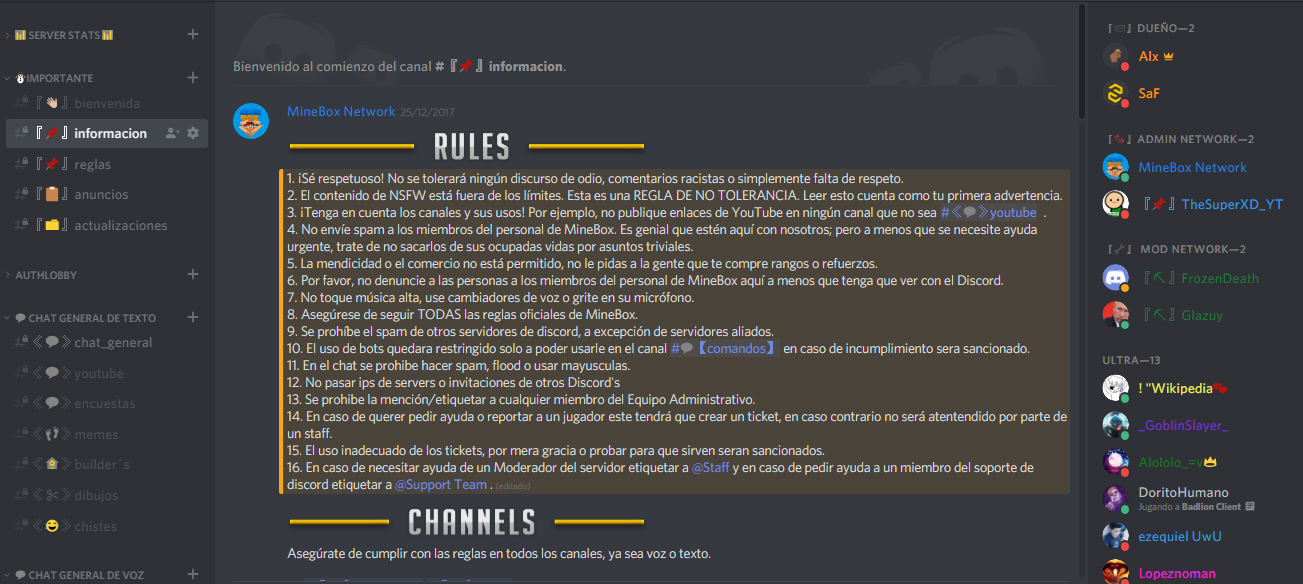 Discord Minebox Network